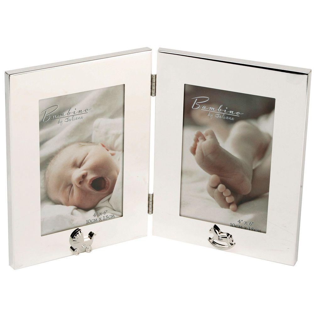 Bambino Silver-Plated Double Photo Frame | Little Tots Toys